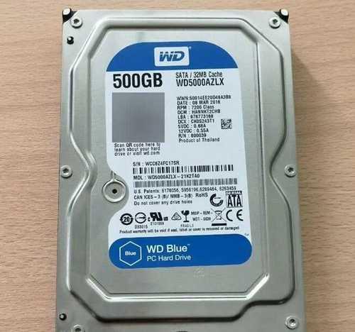 Жесткий диск Western Digital 500Gb SATA 3.5" WD500