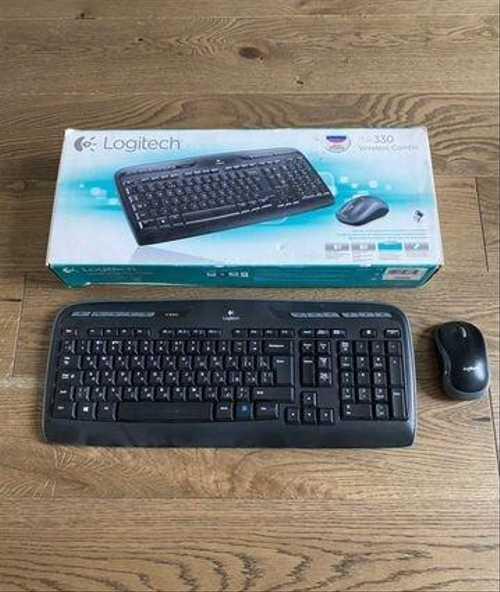 Беспроводная клавиатура и мышь logitech mk330