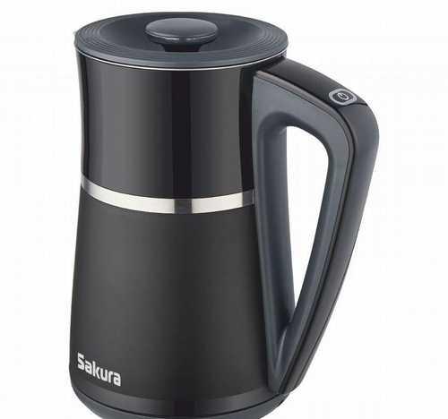 Чайник электр SA-2175DBK (1.7) Premium нерж двухсл