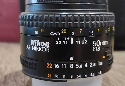 Объектив nikon 50mm 1:1.8