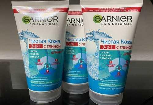 Garnier гель+скраб+маска д/лица