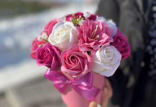 Букеты из мыльных роз, цветы на 8 марта