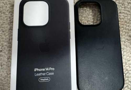 Чехол apple leather case ipnone 14 pro, оригинал