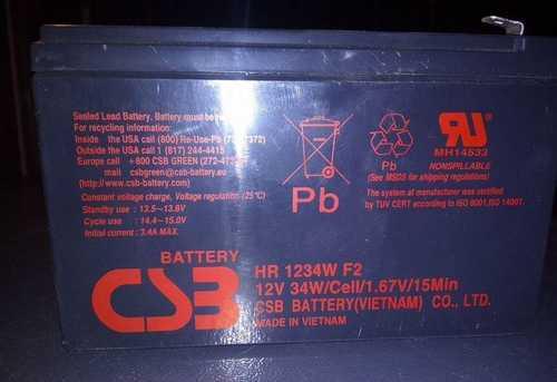 Аккумулятор акб CSB HR 1234w f2 для ибп