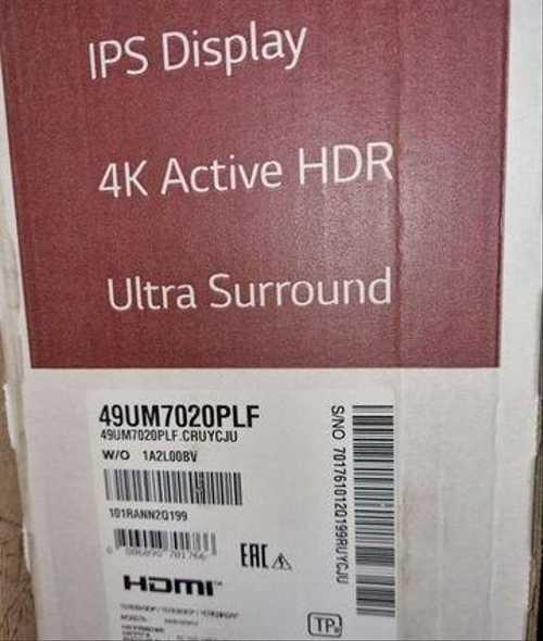123см LG UHD-4K Smart TV Wi-Fi
