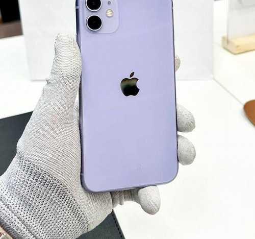 iPhone 11 128Gb Purple (100%,отличный,simesim)