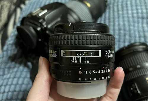 Nikon AF nikkor объектив 50 mm 1:1.4