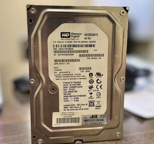 Жесткий диск western digital 250 gd