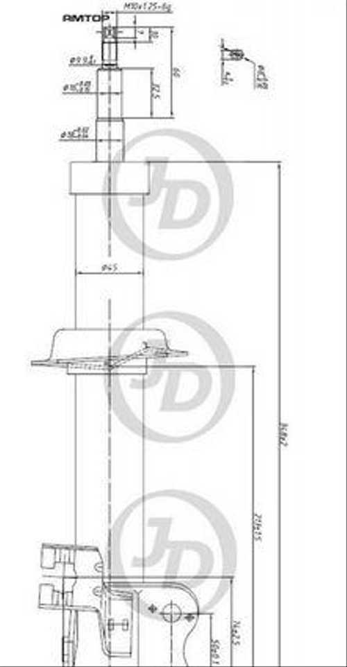 Just drive JAS0075 Амортизатор передний левый