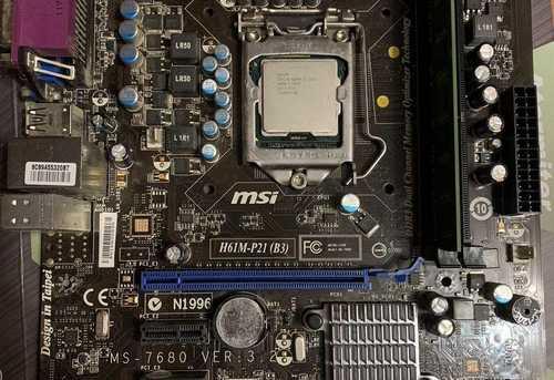 Msi h61m-p21 - Xeon e3-1270 - озу 8gb Patriot