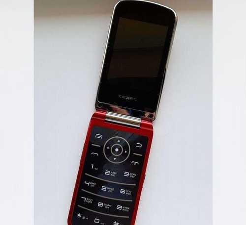 Кнопочный телефон TeXet TM-414 Red раскладушка