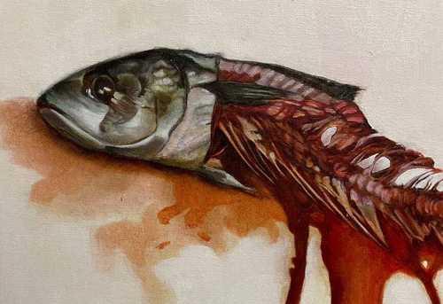 Картина маслом "Рыбка"