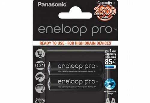 Аккумулятор panasonic Eneloop Pro AA 2450 2BP (BK