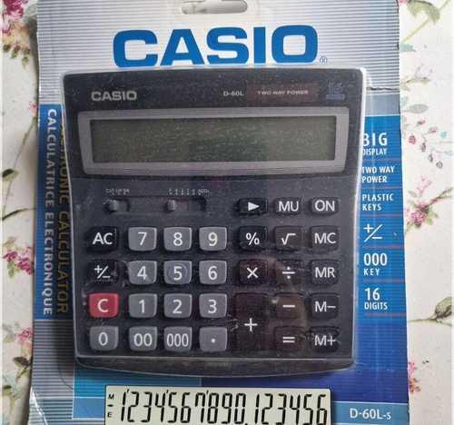 Калькулятор casio D-60L-s бухгалтерский