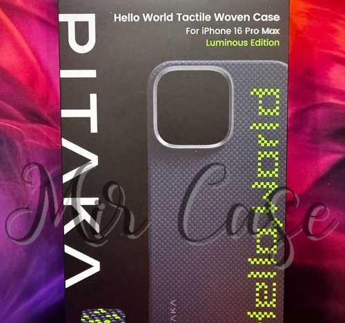 Чехол Pitaka iPhone 16 Pro Max -Hello World