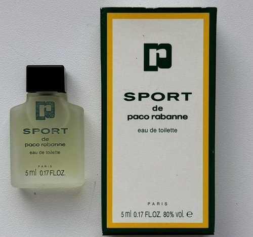 Sport de Paco Rabanne edt 5 мл винтаж