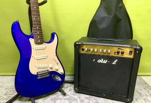 Электрогитара Fender c комбиком Marshall