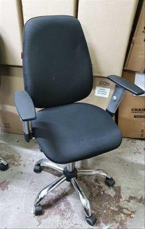 Компьютерное кресло бу EChair-214 AL черный, хром