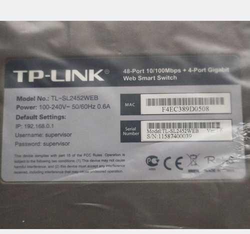 Сетевой коммутатор tp-link tl-sl2452web