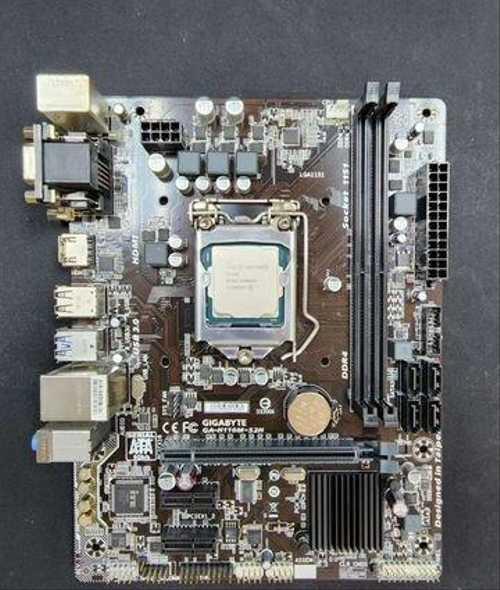 MB Gigabyte GA-H110M-S2H + CPU Pentium G4560 3.5