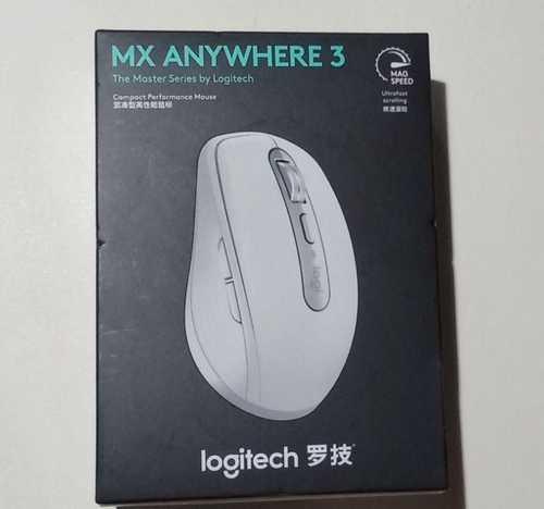 Беспроводная мышь logitech anywhere 3 pale grey