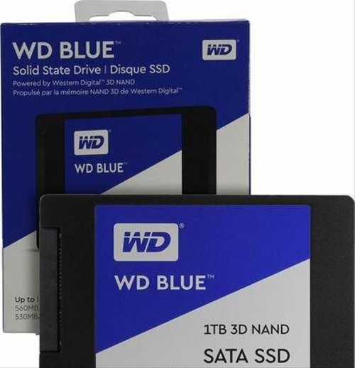 SSD накопитель WD Blue WDS100T2B0A 1тб, 2.5", SATA