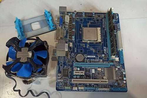 Материнская плата с процессором amd + кулер + озу