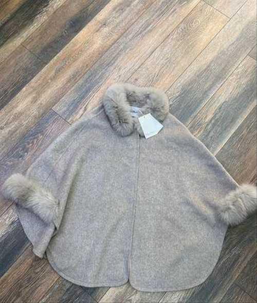 Пончо Max Mara с кроликом