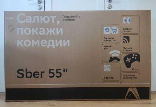 Телевизор Sber SDX-55U4127, 55"(139 см), 4K, Новый