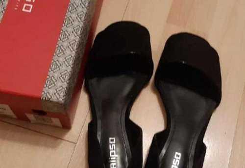 Туфли черные замшевые Calipso