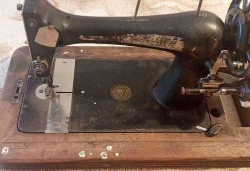 Старинная швейная машинка biesolt & locke meissen