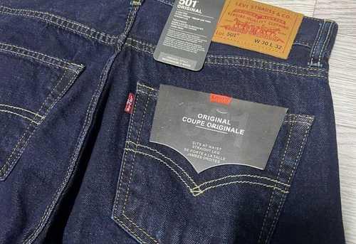 Индиго джинсы на болтах levis 501 хлопок