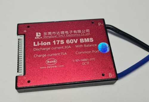 Плата контроля BMS Li-ion 17S 60V 30A