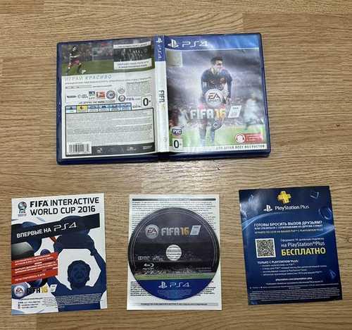 Диск на PS4 PS5 FIFA 16 в хорошем состоянии