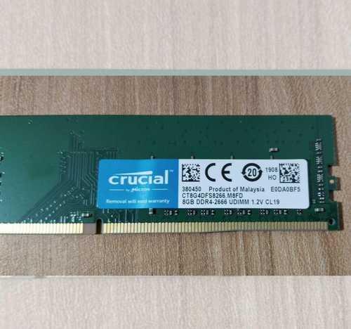 Оперативная память ddr4 8gb crucial 2666