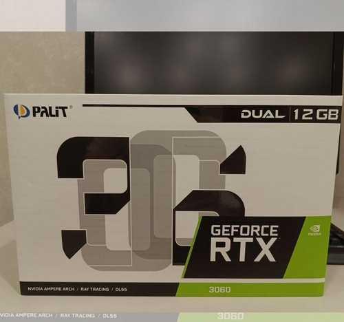 Новая видеокарта Palit RTX 3060 dual 12Gb