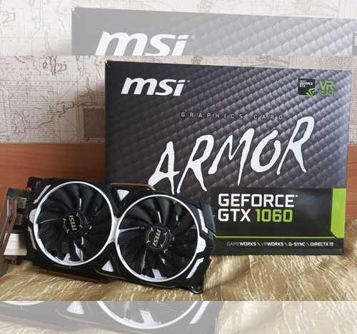 Видеокарта MSI GTX 1060 armor OC 6gb