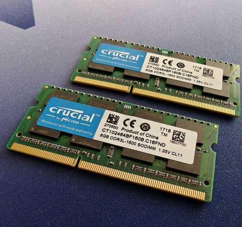 Оперативная память Crucial DDR3L 16GB