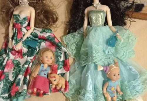 Куклы Барби с детками и питомцами