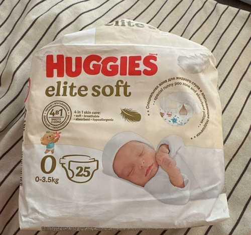 Подгузники хаггис elite soft 0
