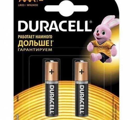 Батарейка щелочная duracell LR03 (AAA), 1.5V (2шт