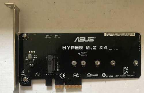 Контроллер Asus hyper M.2 X4 + mini
