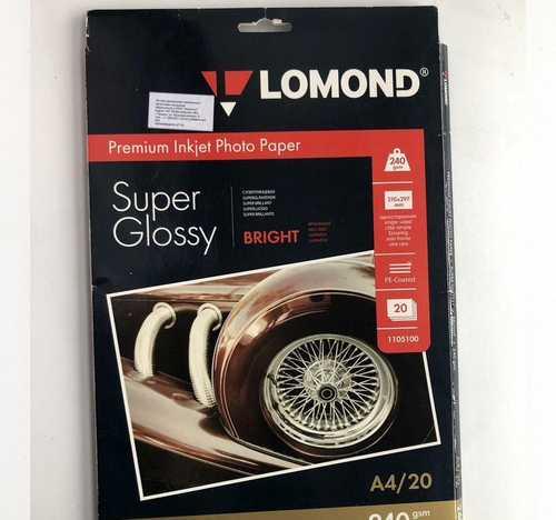 Фотобумага Lomond Super Glossy A4 240gsm