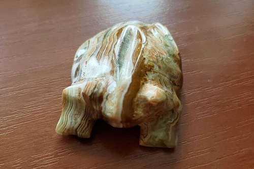 Фигурка Лягушка из оникса, натуральный камень