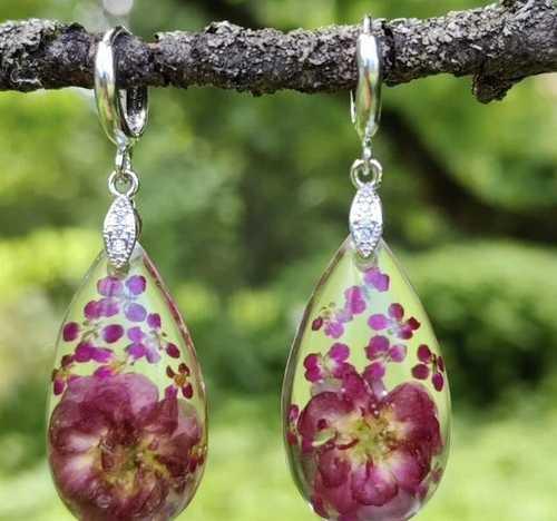 Серьги из эпоксидной смолы