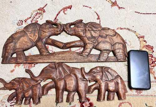 Статуэтки слоники на стенку