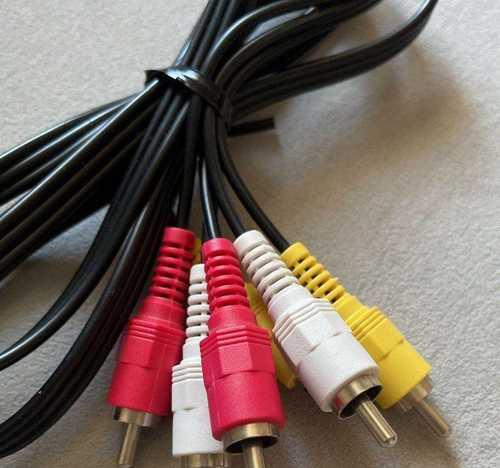 Шнур тюльпан соединительный 3RCA-3RCA 1,2 м