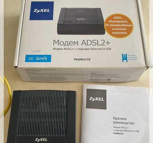 Модем adsl2+ zyxel p660ru3 ee