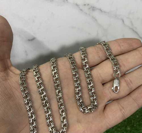 Серебряная цепь бисмарк 56.5см