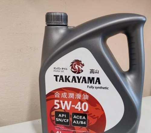Моторное масло 5W40 Takayama SAE API SN/CF 4л син